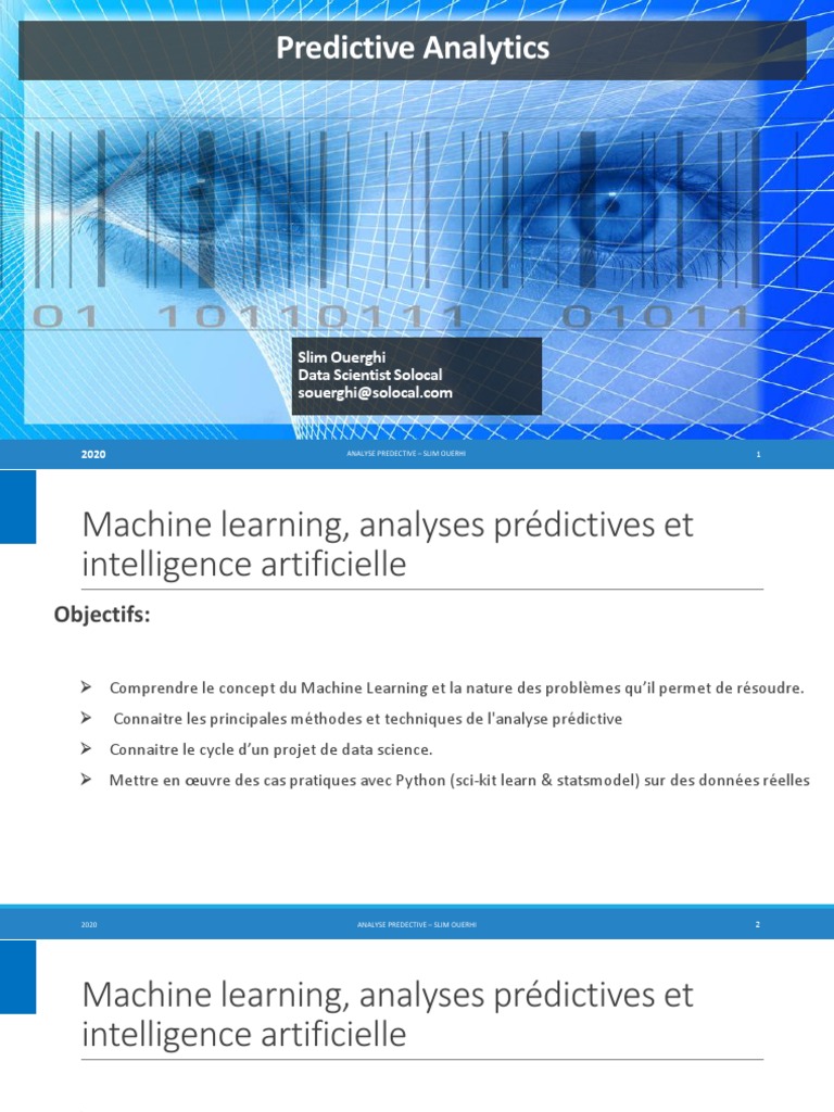 Cours Predictive Analytics | PDF | Apprentissage automatique | Intelligence (IA) et sémantique