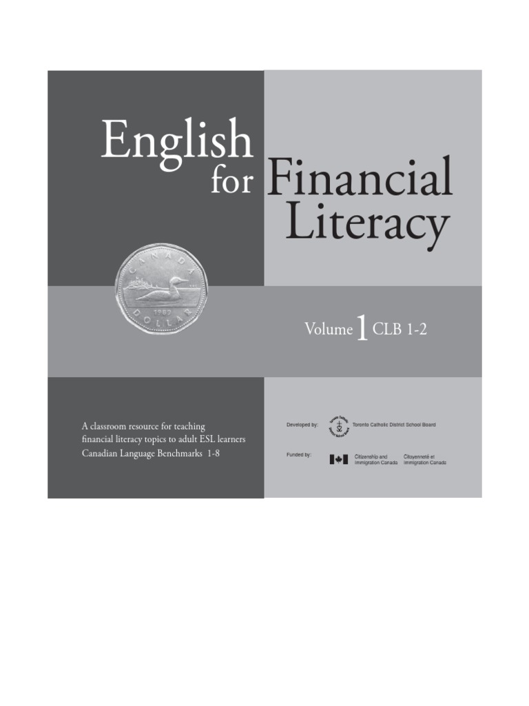 English For Financial Literacy Volume 1 | PDF | Literacy | Finance ...