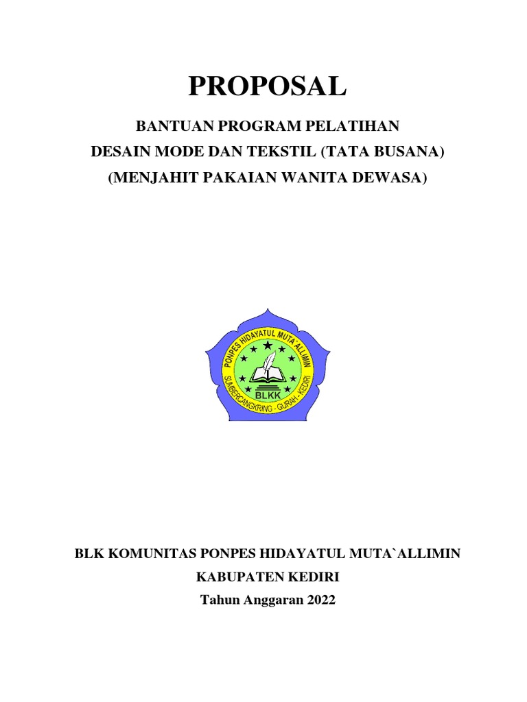 PROPOSAL BANPROG BLKK PP Hidayatul Muta'allimin 2022 Ok | PDF
