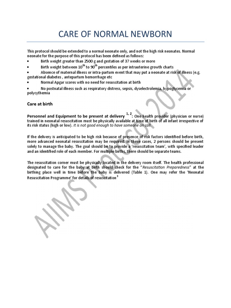Care of Normal Newborn | PDF | Breastfeeding | Infants