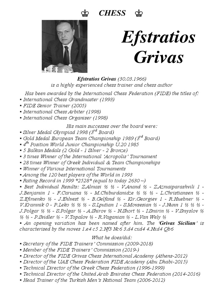 Efstratios Grivas: Chess | Download Free PDF | Traditional Games ...
