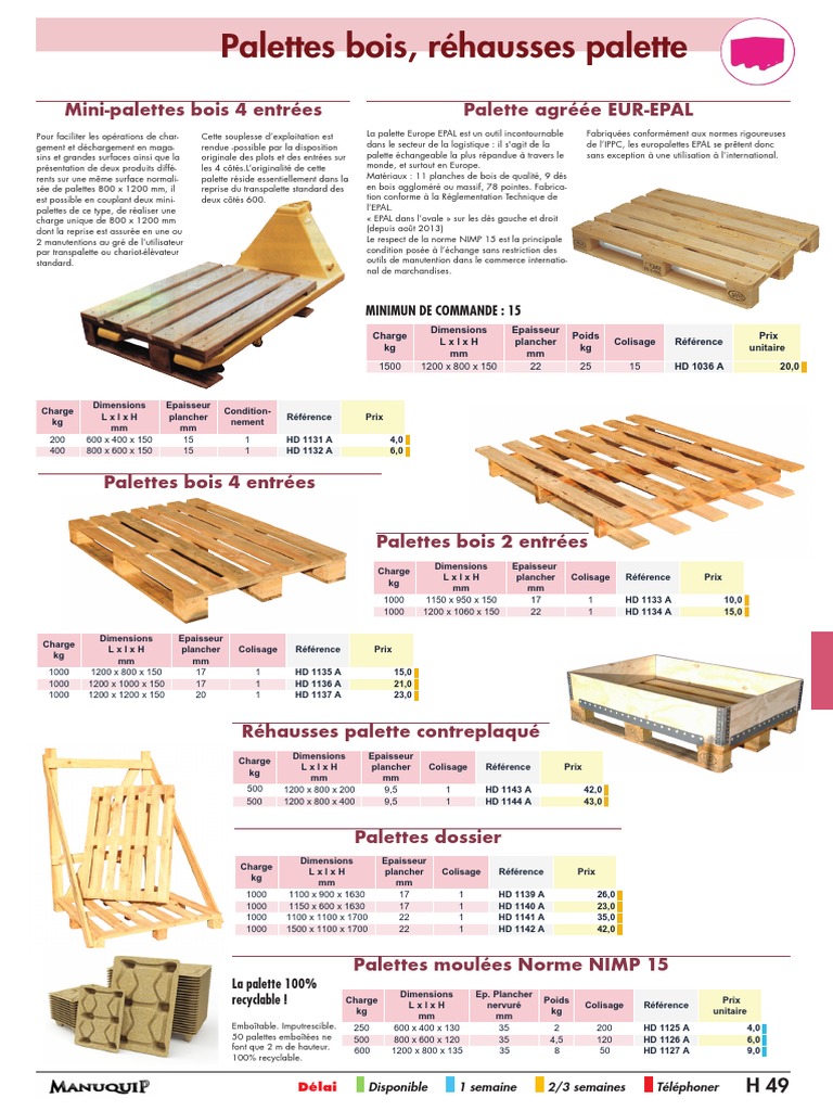 Palettes bois conformes NIMP 15 | PDF | Palette de manutention | Transport