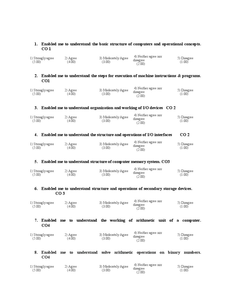 18CS34 CES Questionnaire | PDF | Input/Output | Information Age