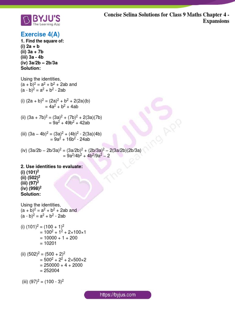 Concise Solutions for Expansions of Expressions Involving Algebraic ...