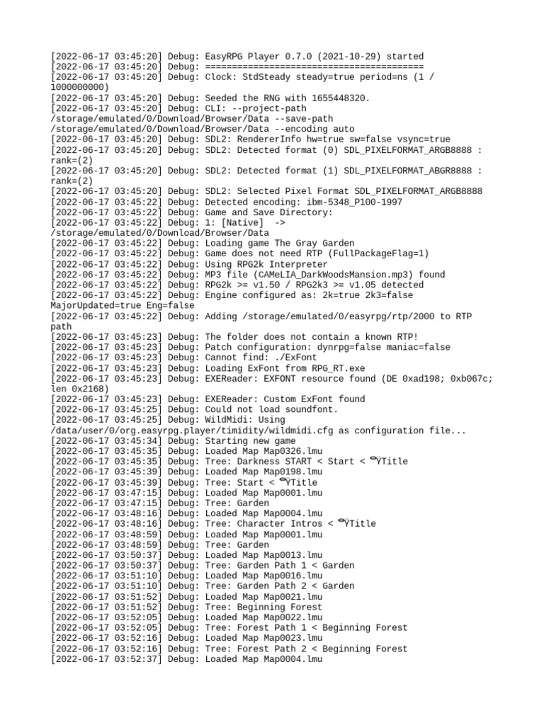 Easyrpg Log | PDF | Software | System Software