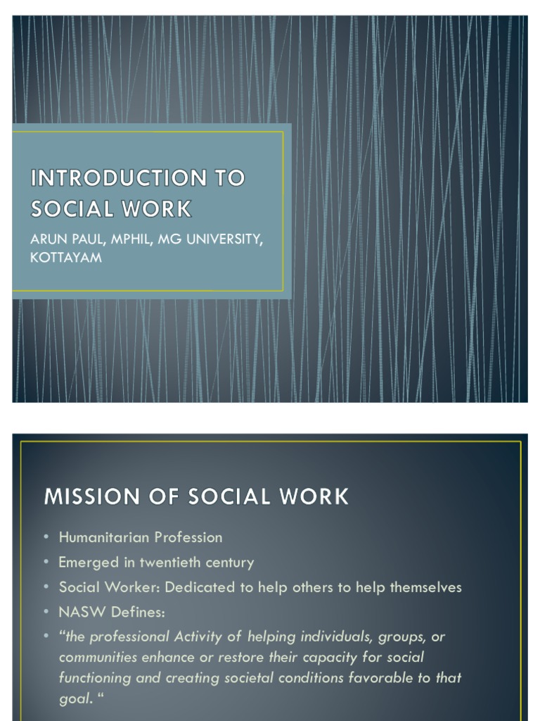 Introduction to Social Work Concepts | PDF