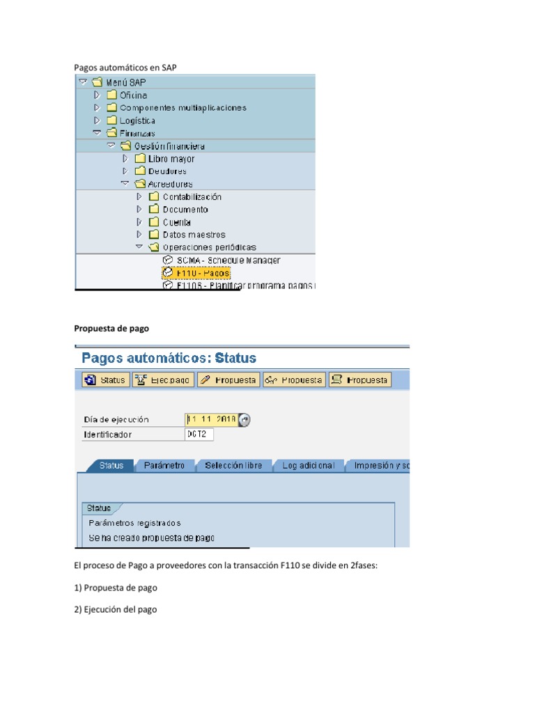 F110 - Pagos Automáticos en SAP