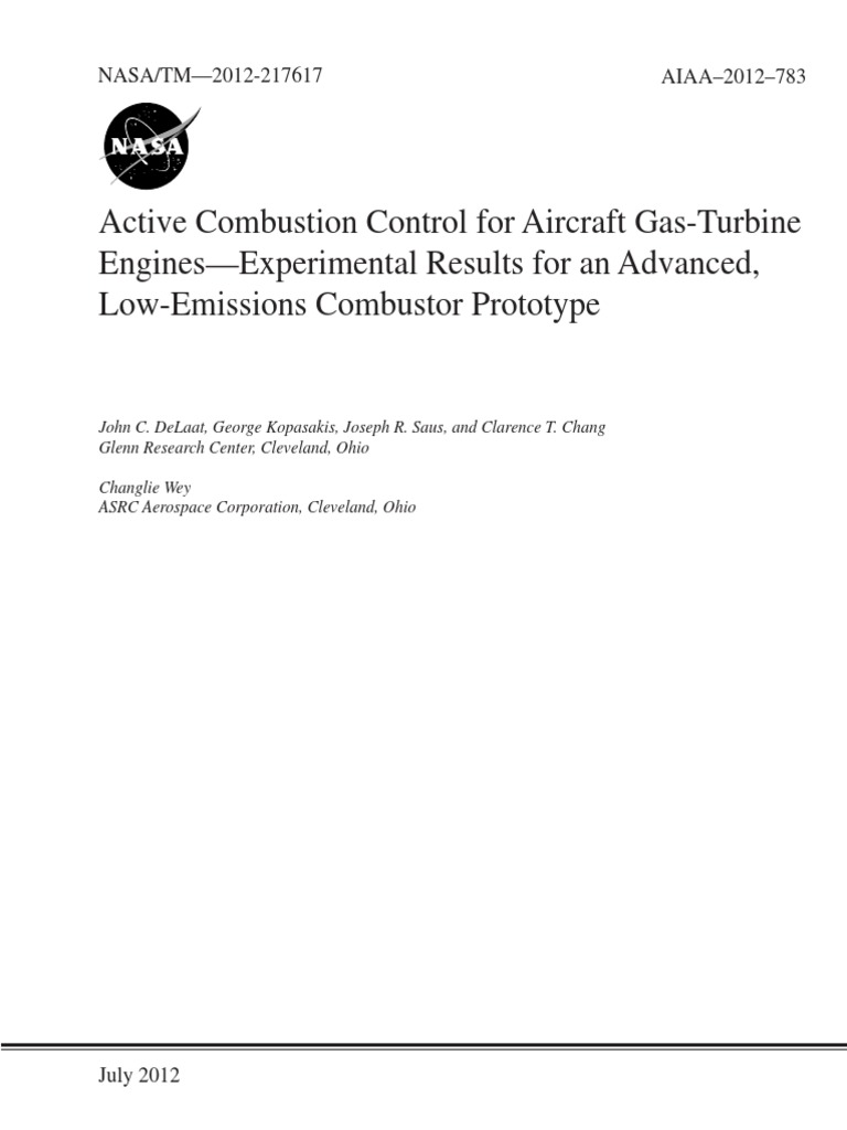 NASA Experimental Results for Active Combustion Control of an Advanced ...