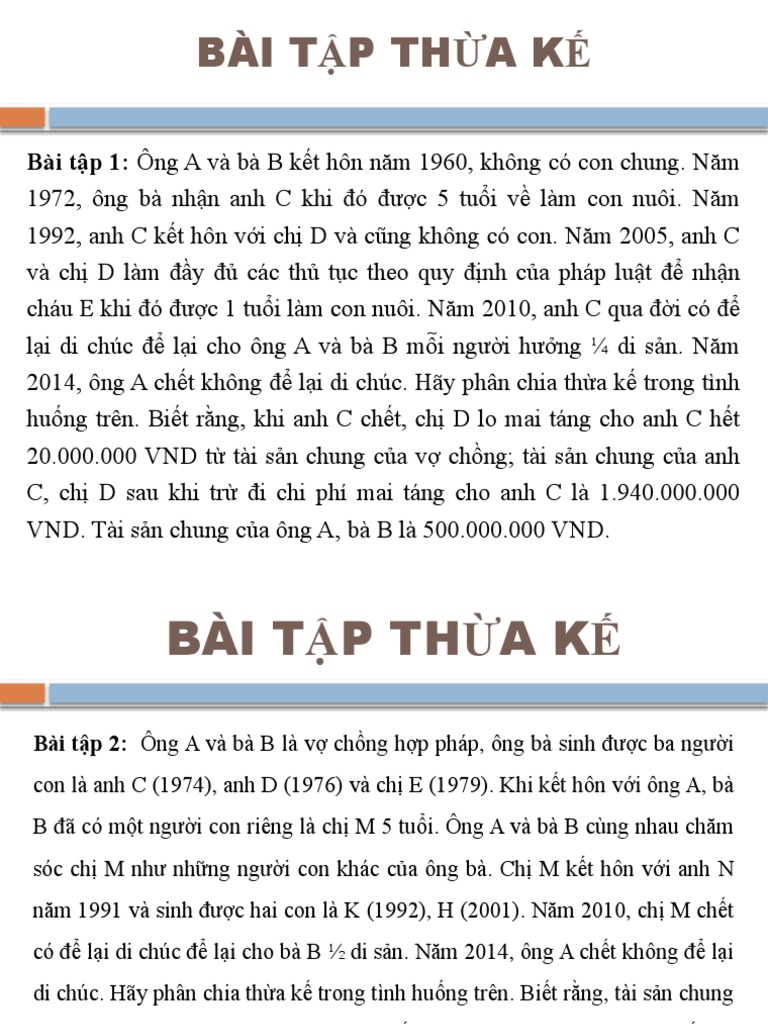 Bai Tap Thua Ke | PDF