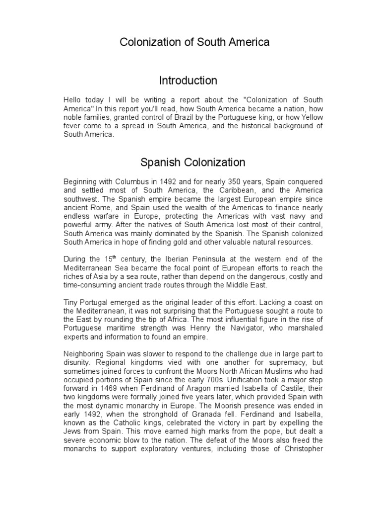 South America's Colonial History Explained | PDF | South America | Americas