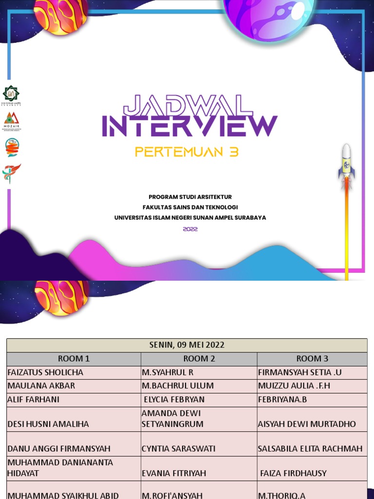 Jadwal Peserta Interview Fix | PDF