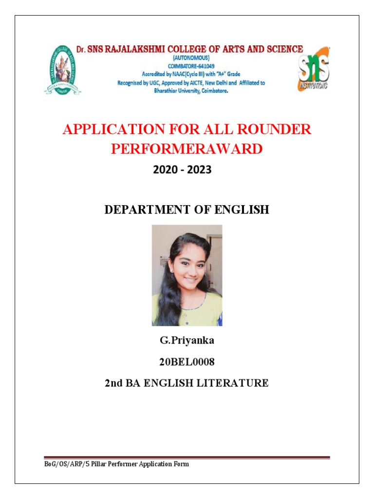 PRIYANKA - Circular - 040 BOG Application Form-2 | PDF
