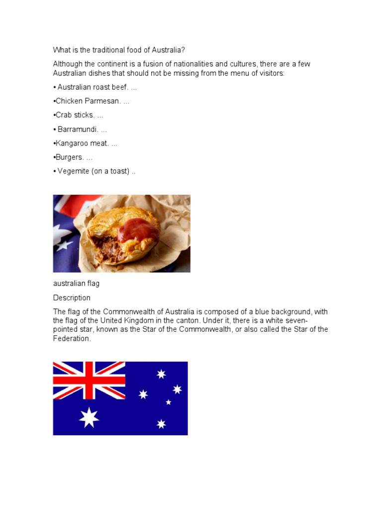 What Is The Traditional Food of Australia | PDF