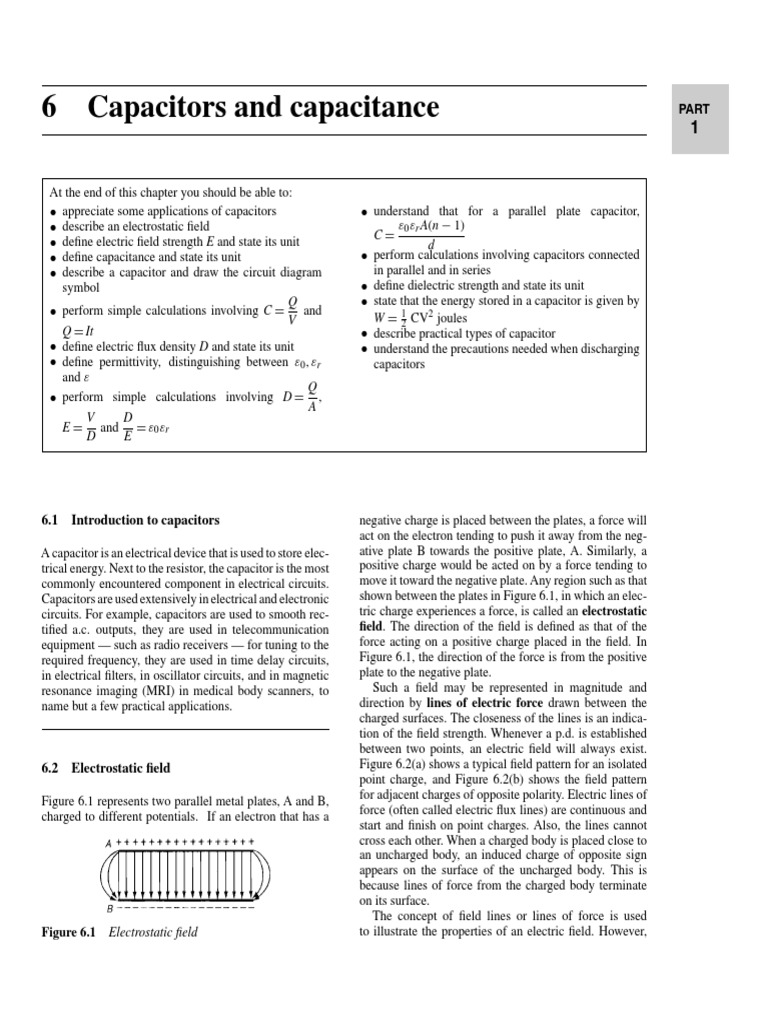 Capacitors and Capacitance | PDF | Capacitor | Series And Parallel Circuits
