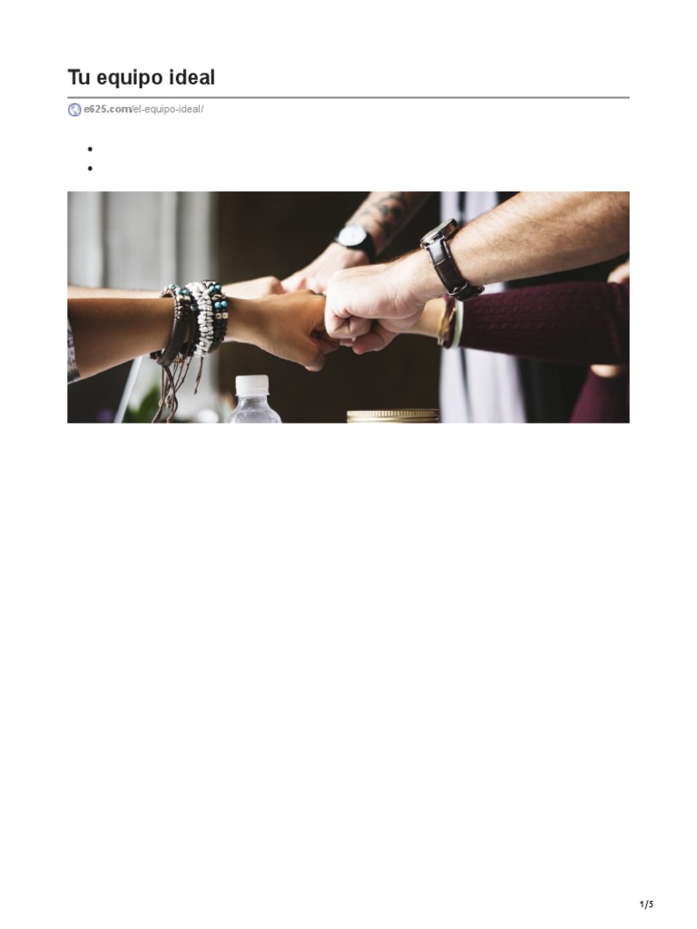 Tu Equipo Ideal | PDF | Liderazgo