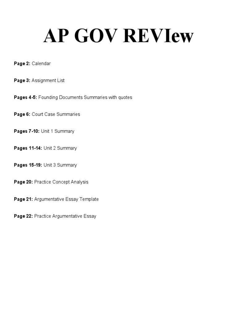 Ap Gov Review | PDF | American Government | United States Congress
