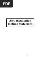 Method Statement For Vav Units Installation | PDF