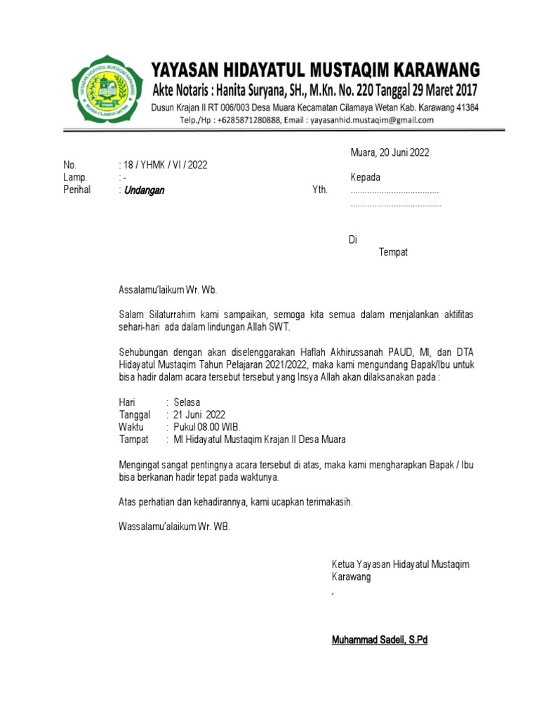 Undangan Haflah | PDF