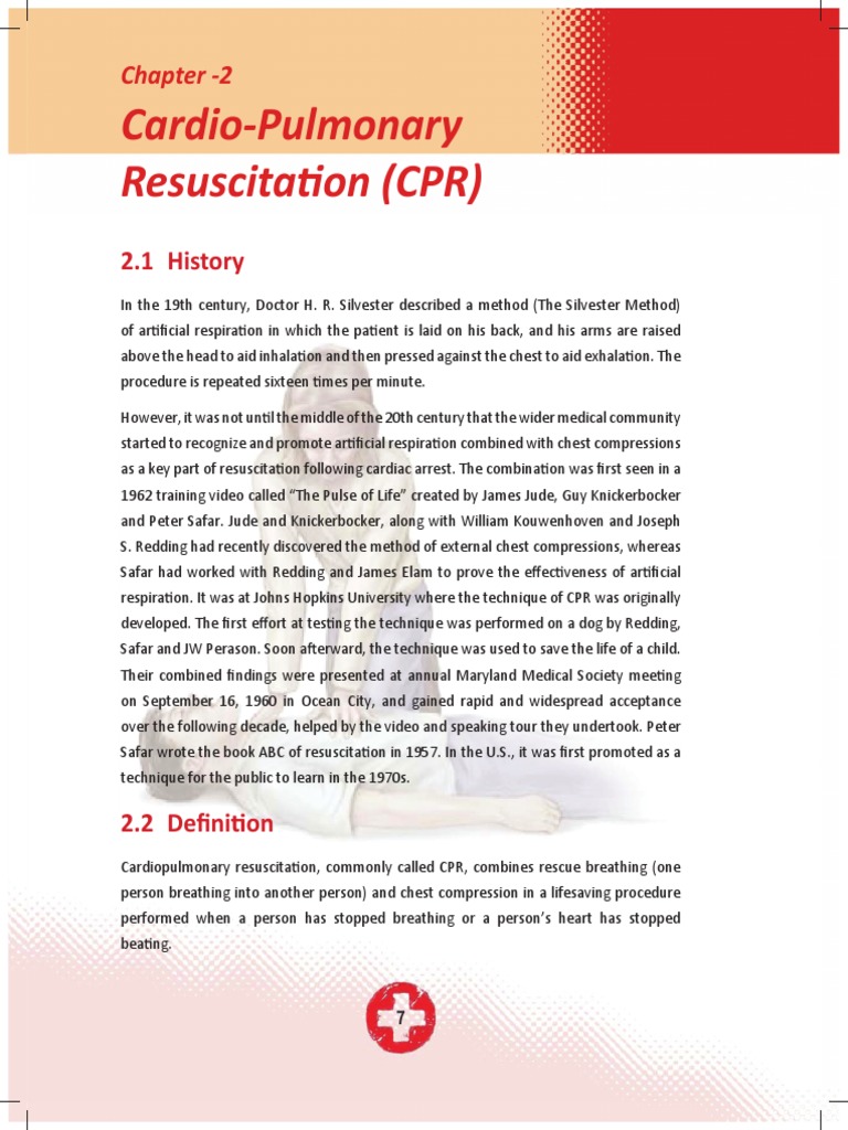 Cardio-Pulmonary Resuscitati On (CPR) : 2.1 History | PDF ...