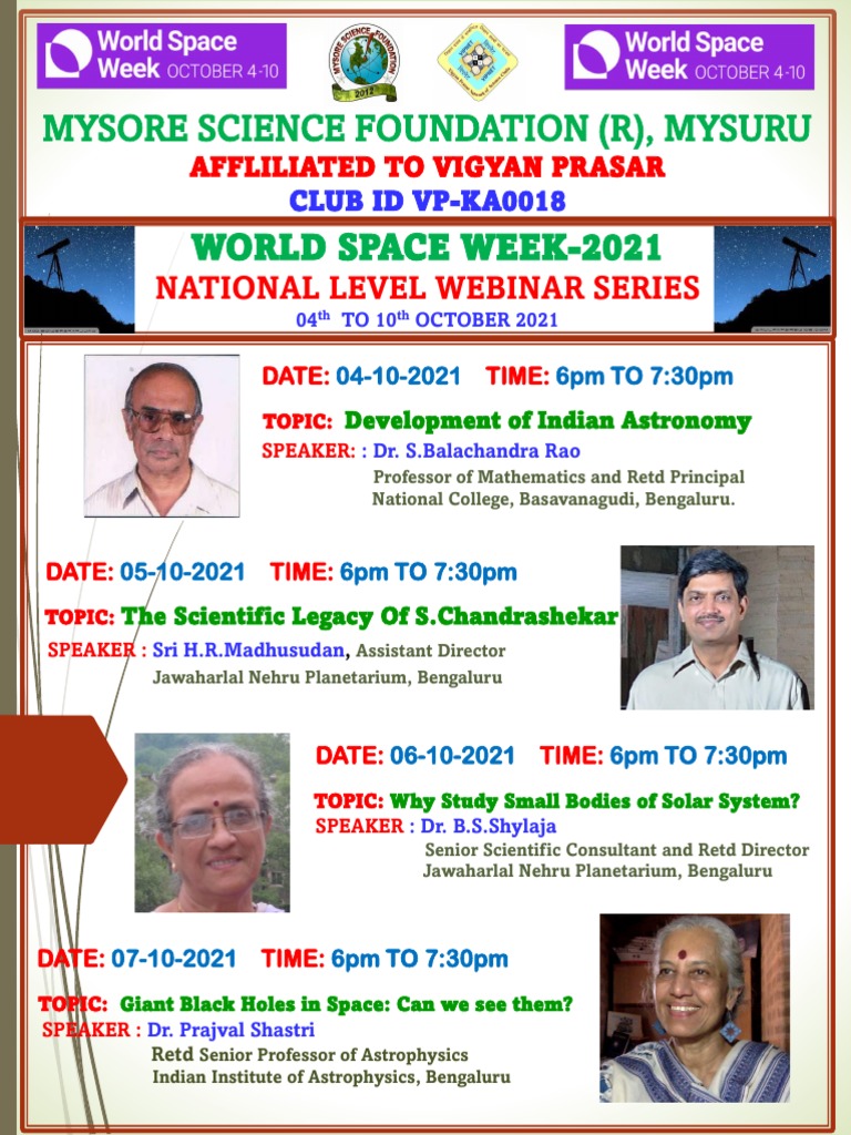 World Space Week 2021 Poster-4 | PDF | Astronomy | Science