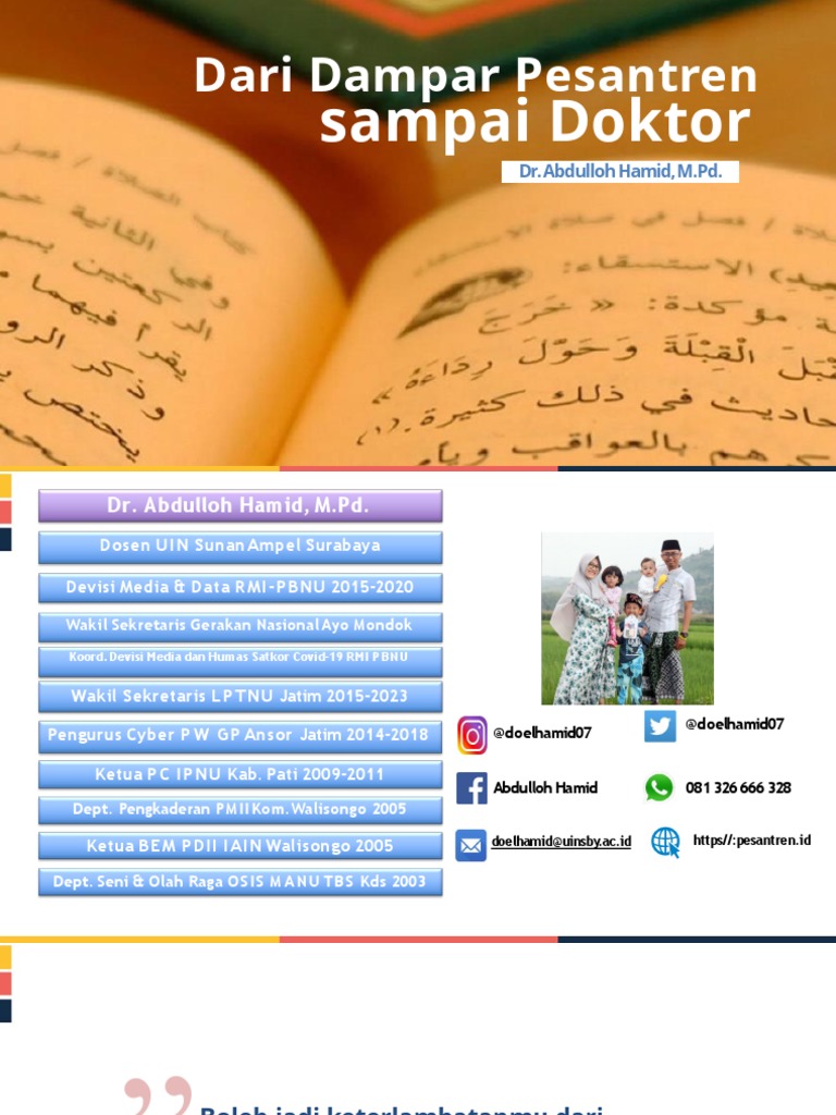 Perjalanan Karier Dr. Abdulloh Hamid | PDF