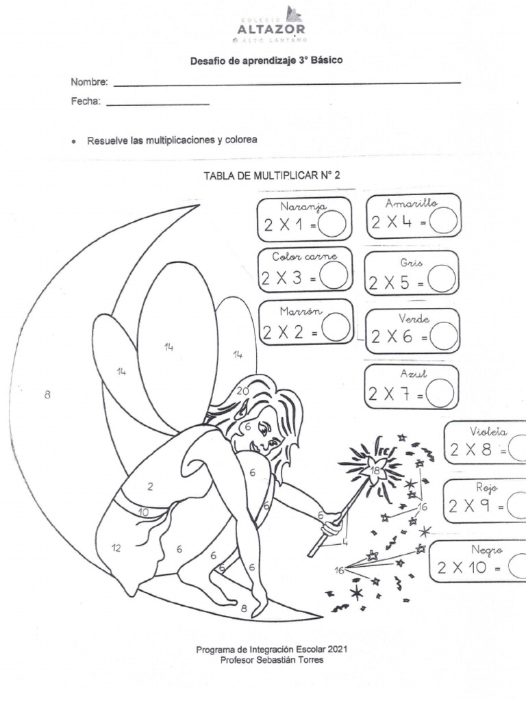 Actividad Matematica - Tabla de Multiplicar 2 y 3 - 3° Básico | PDF