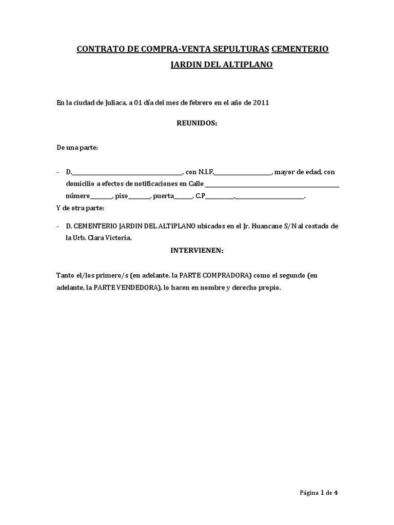 Contrato de Sepultura | PDF | Justicia | Crimen y violencia