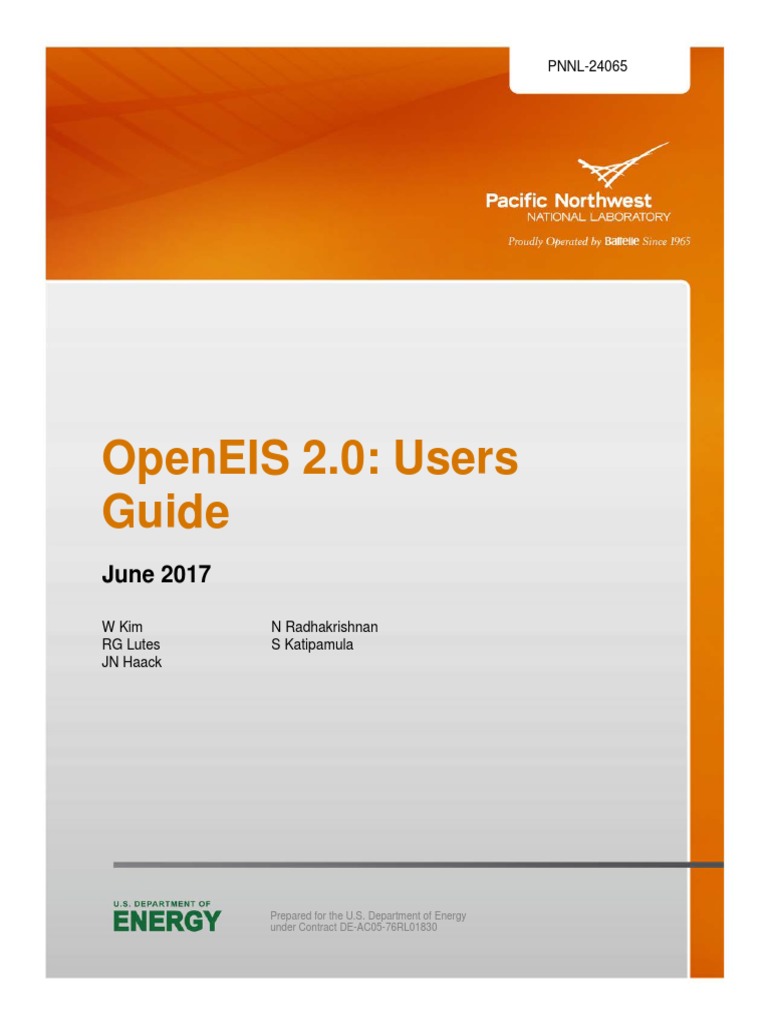 PNNL-24065 - OpenEIS Users Guide | PDF | Installation (Computer ...