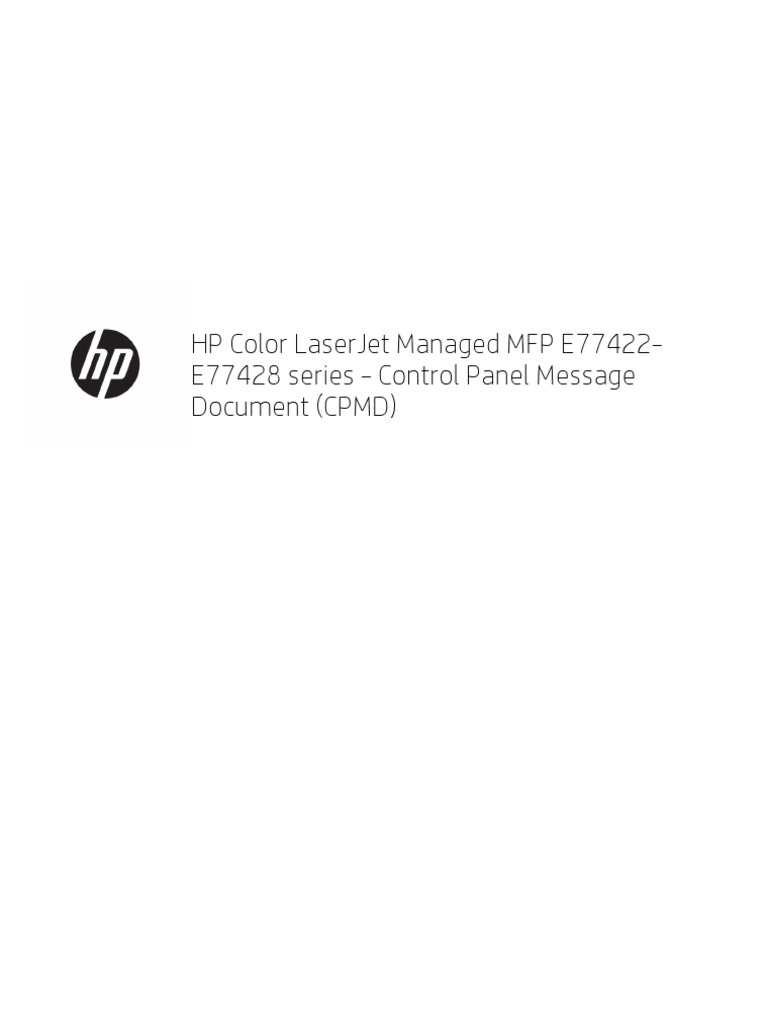 HP Color LaserJet Managed MFP E77422-CPMD | PDF | Printer (Computing) | Printing