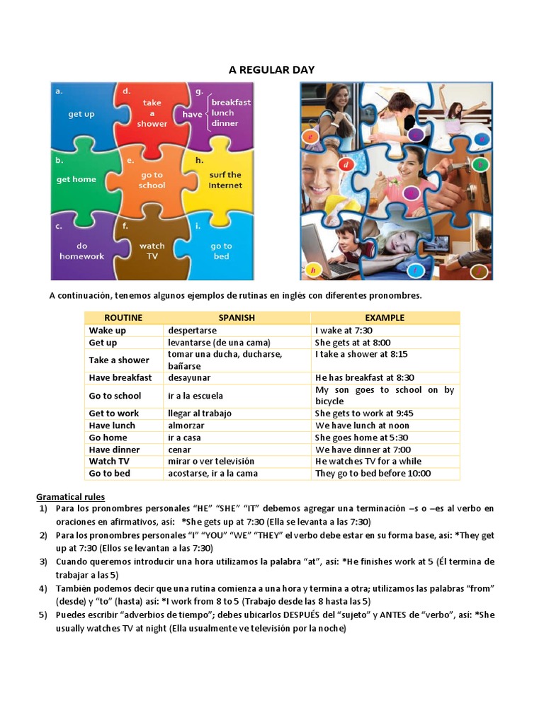 A Regular Day | PDF | Tipología Lingüística | Gramática