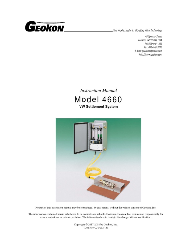 4660 Settlement System | PDF | Liquids | Vacuum