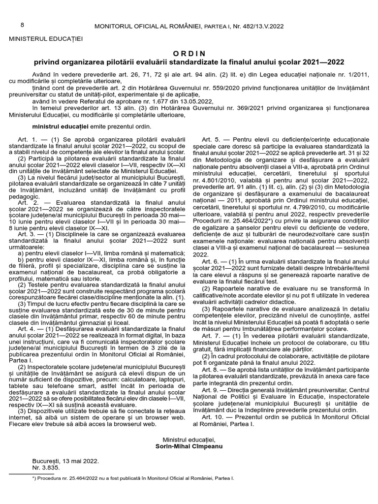 Monitorul Oficial Partea I Nr. 482 PDF | PDF