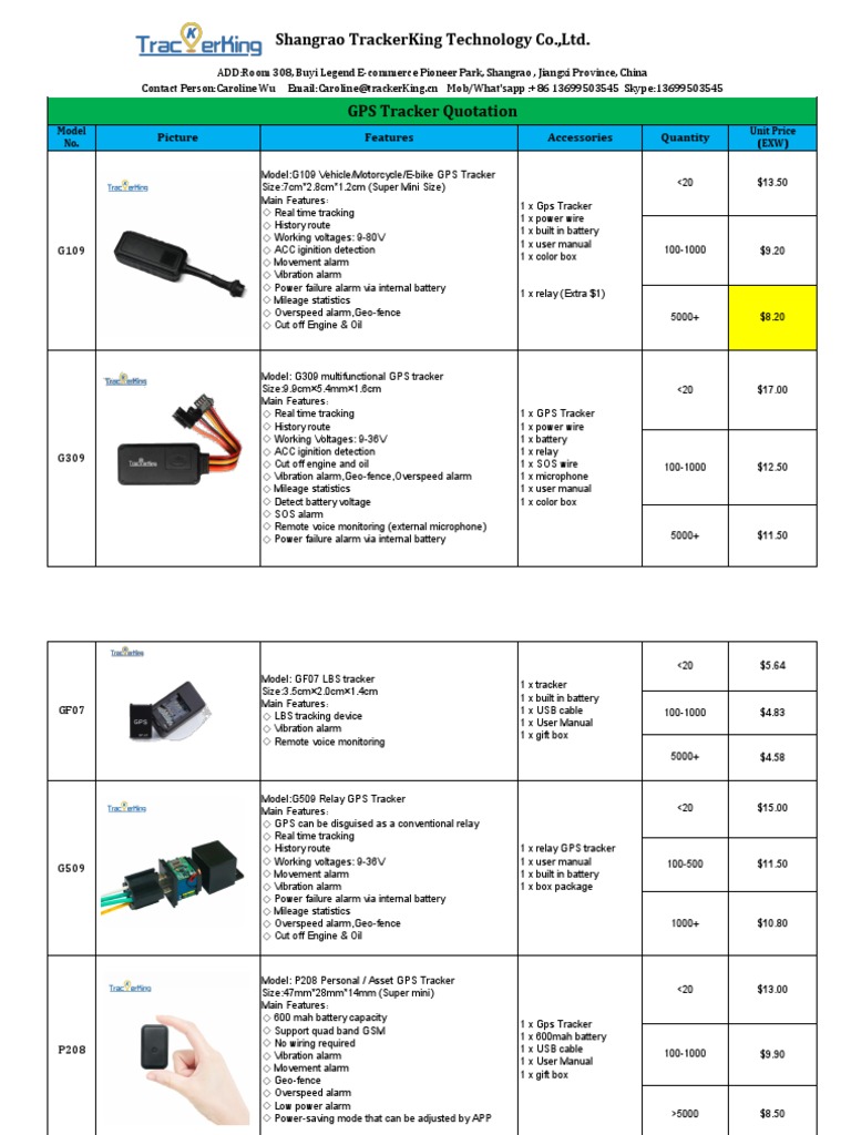 GPS Tracker Catalogue | PDF | General Packet Radio Service | Computing