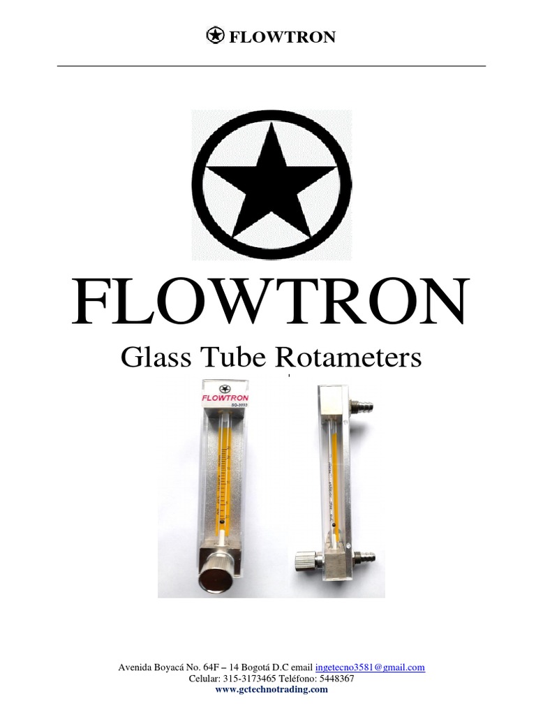 FLOWTRON Glass Tube Rotameters Rotameters GC-TECHNOTRADING | PDF | Flow ...