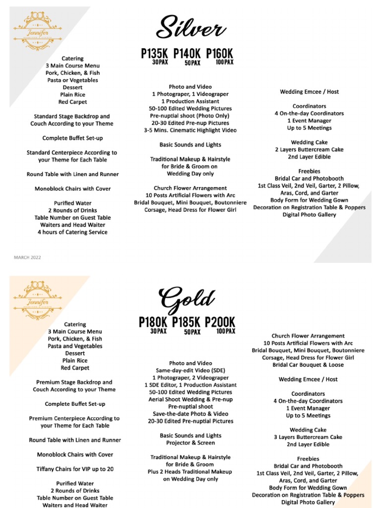 JWE Wedding Packages | PDF