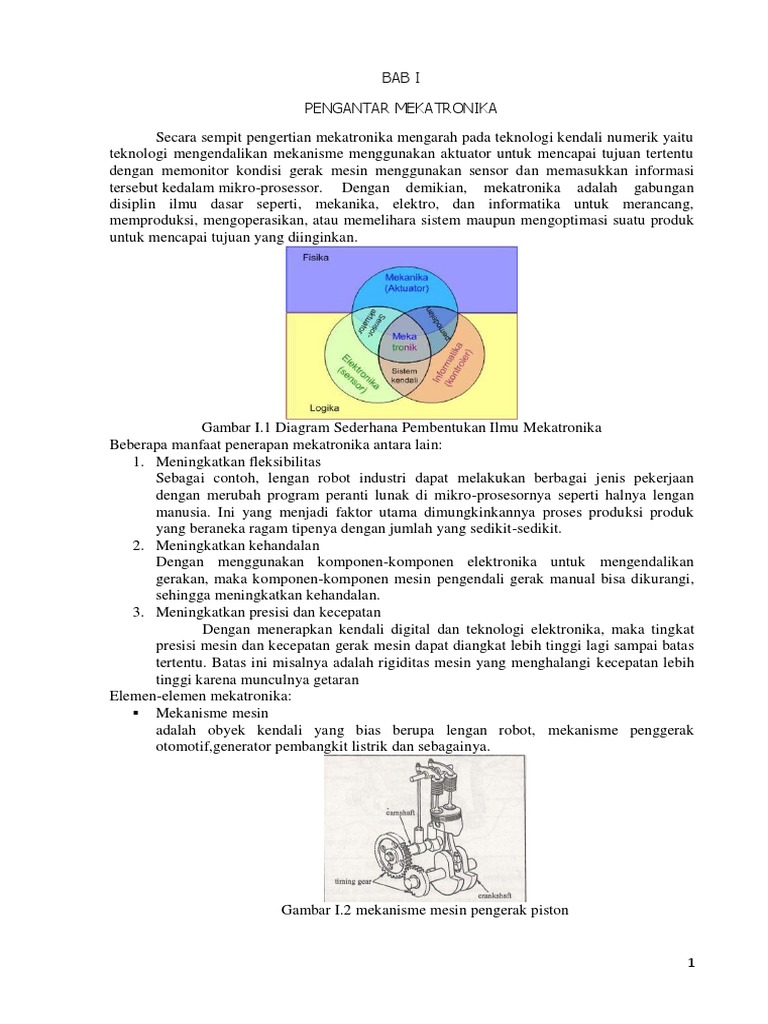 Pengenalan Dasar Mekatronika dan Aplikasinya | PDF | Teknologi & Rekayasa