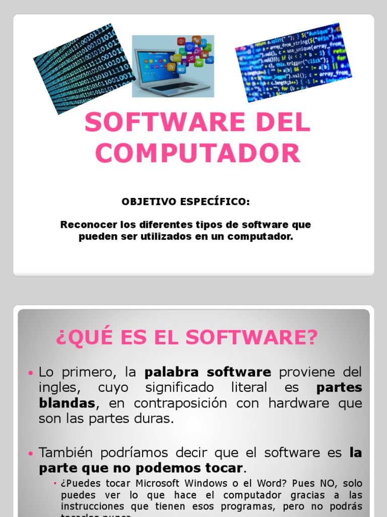 Tipos Softwaredelcomputador | PDF | Programación | Programa de computadora