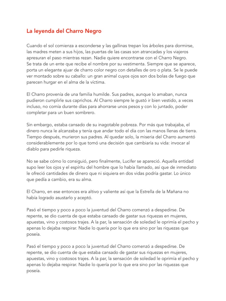 La Leyenda Del Charro Negro | PDF