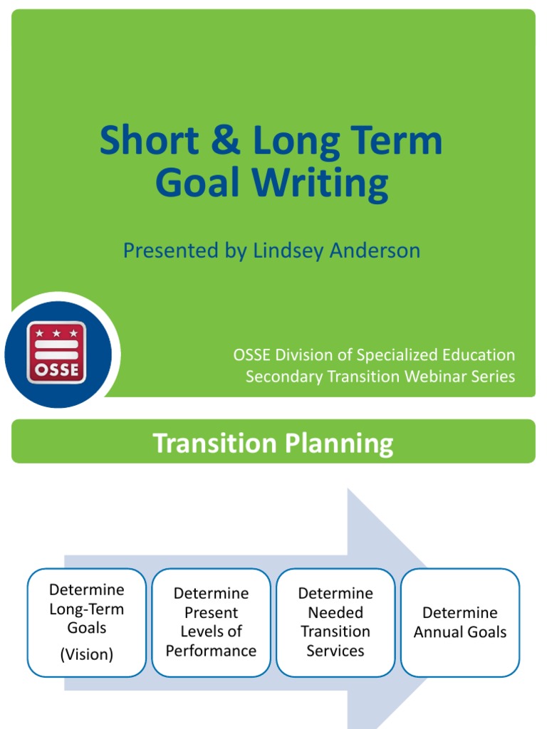 Transition Goal Writing Strategies | PDF | Individualized Education ...