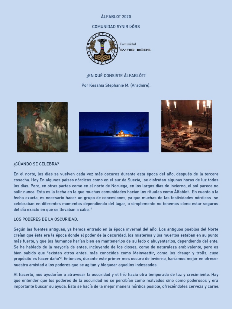 Álfablót 2020 | PDF | Duendes | Rituales