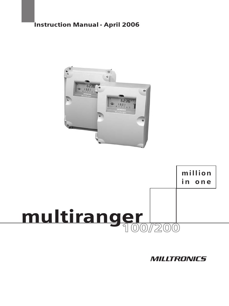 Manual Multiranger en | PDF | Parameter (Computer Programming) | Input/Output