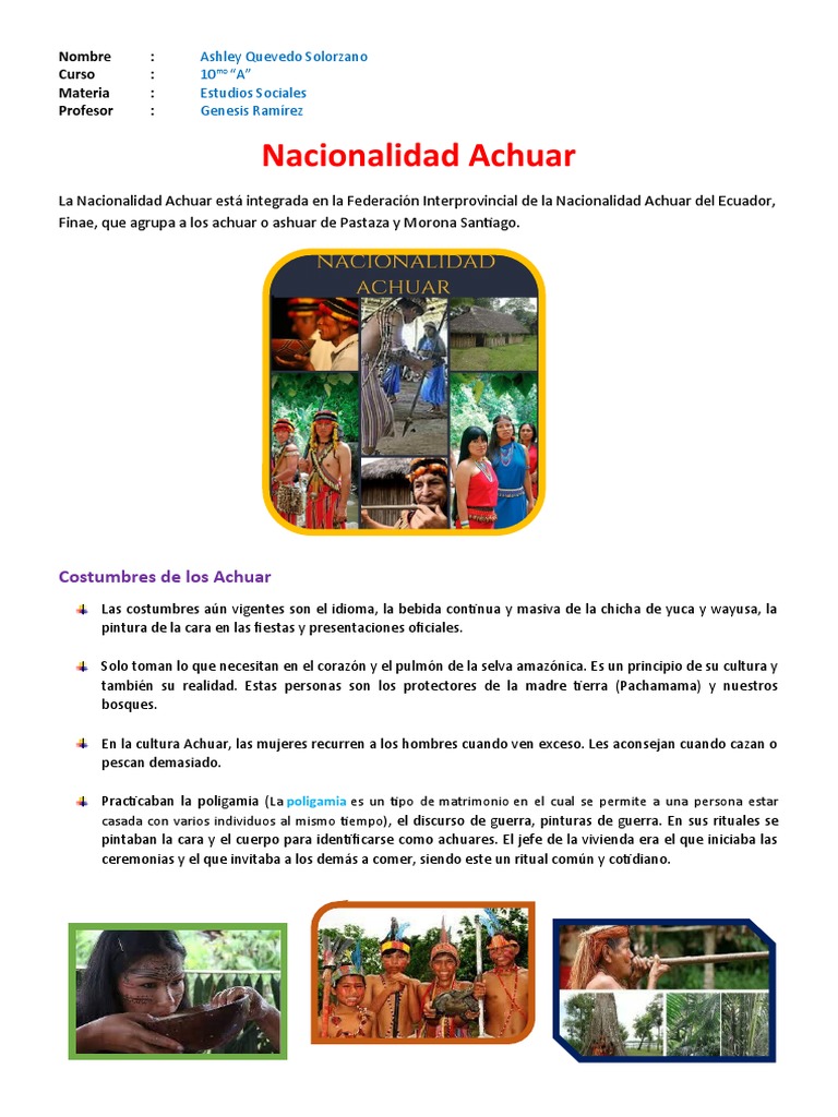 Costumbres de Los Achuar | PDF