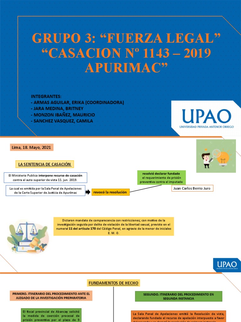 Diapositivas Casacion Apurimac | Descargar gratis PDF | Derecho penal | Apelación