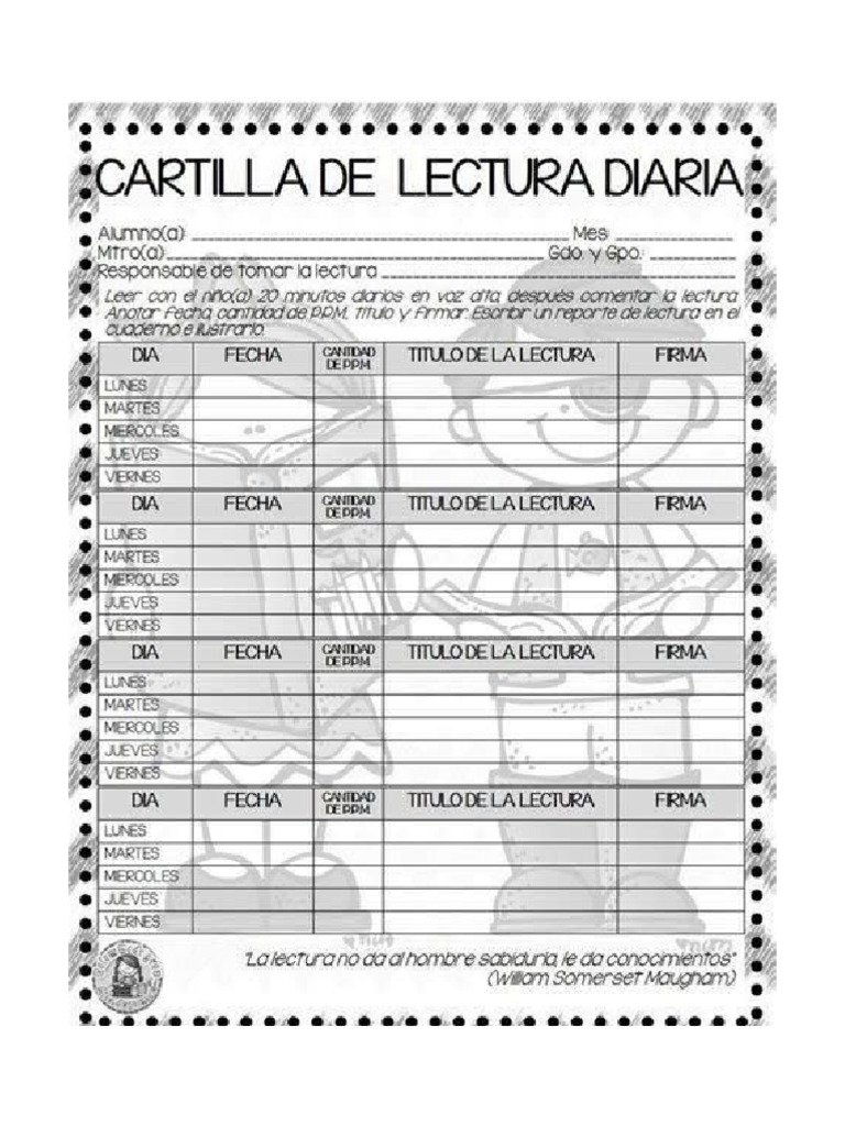 Plantilla de Lectura | PDF