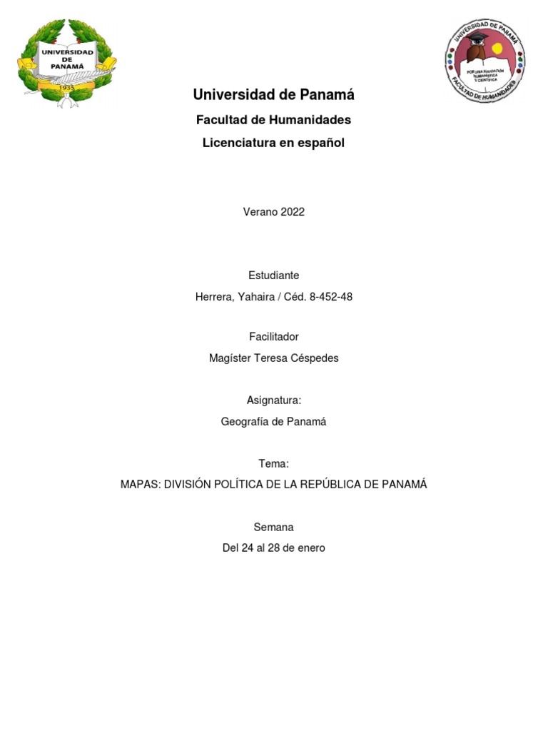 Mapas. Provincias y Comarcas de Rep. de Panamá | PDF | Panamá