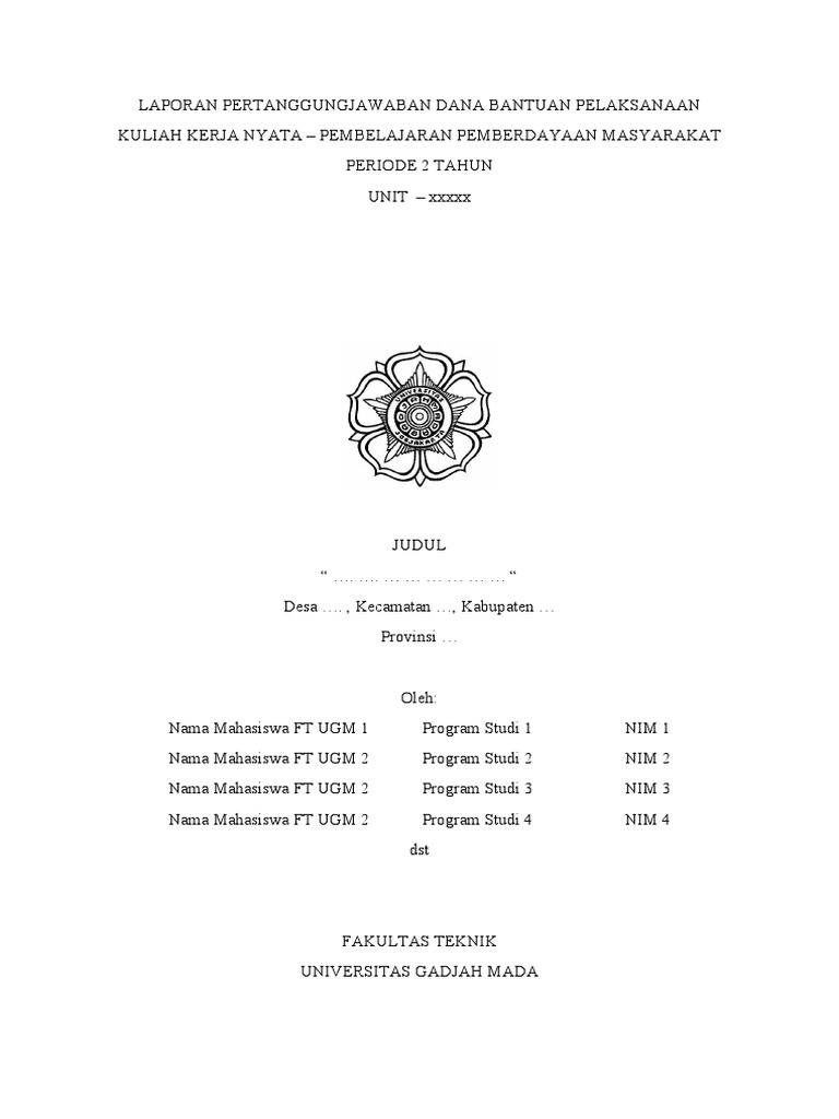 Template LPJ KKN 2022 | PDF