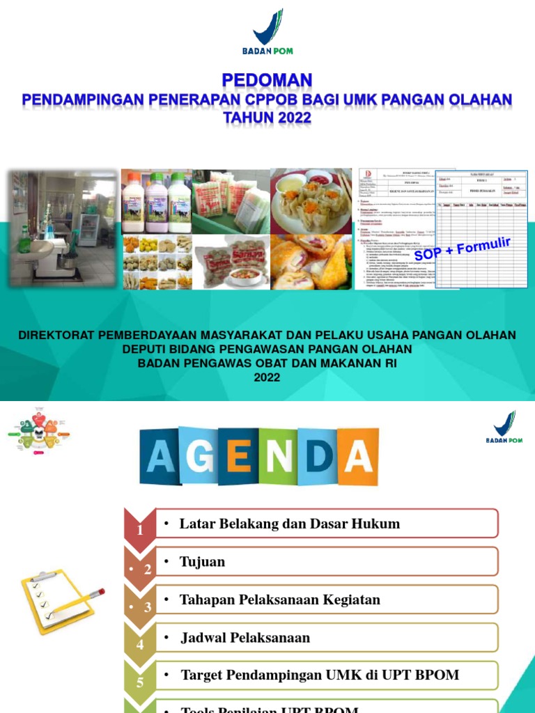 Sosialisasi Draft Pedoman Pendampingan Penerapan CPPOB | PDF