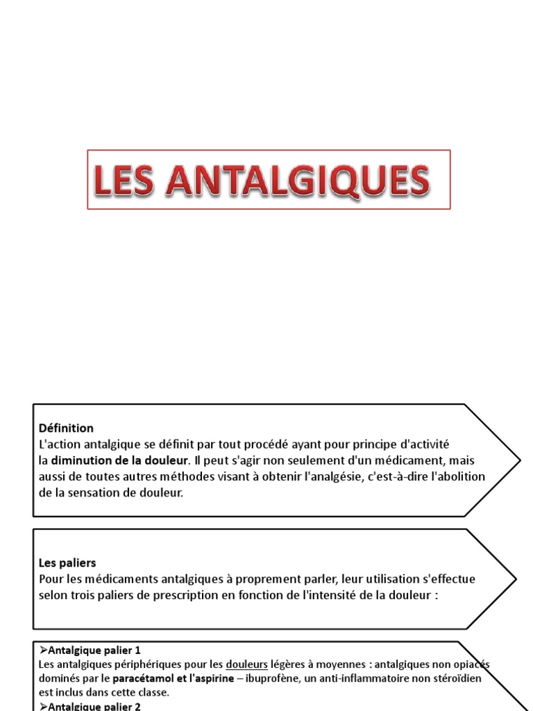 Guide des antalgiques et posologies | PDF | Antalgique | Aspirine