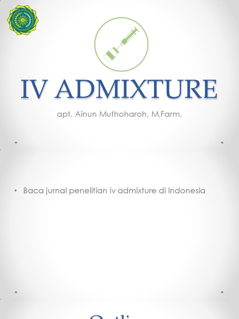 IV Admixture | PDF