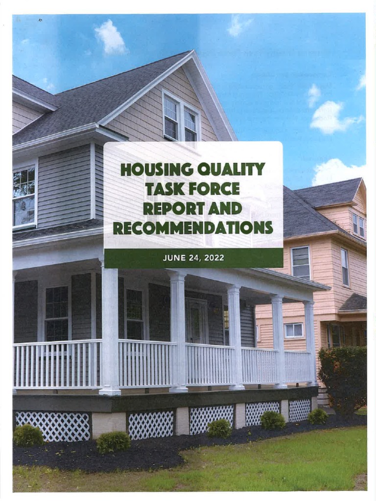 Housing Quality Task Force Recommendations | PDF